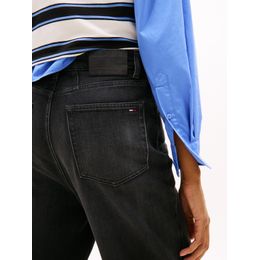 Tommy Jeans Damen Mom-Jeans "MOM JEAN UH TPR"denim schwarz, Gr. 27, Denim/Jeans, Obermaterial: 99% Baumwolle, 1% Elasthan, Jeans, mit