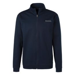 Herren Sweatjacke, BENCH. LOUNGEWEAR, Gr. 48, blau, Sweatware, Obermaterial: 60% Baumwolle, 40% Polyester, unifarben, Basic, Sweatjacken, mit