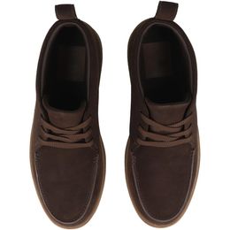 Lacoste Herren Sneaker "Lacoste Baseshot Chukka 2252 Sneaker mid Herren Schuhe", Gr. 46, braun, Veloursleder, Schuhe, Zuglasche an der Ferse