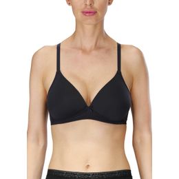 Naturana Damen B&uuml;gelloser BH "Soft Cup", Gr. 75, blau, Obermaterial: 89% Polyamid, 11% Elasthan. Futter: 100% Polyester, unifarben, BHs, mit Schale,