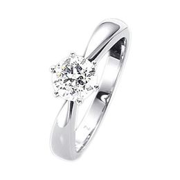 Firetti Damen Solit&auml;rring "Schmuck Geschenk Gold 750 Damenring Verlobungsring Goldring Solit&auml;r", 18, 0,25 P2 = erkennbare Einschl&uuml;sse, Diamanten