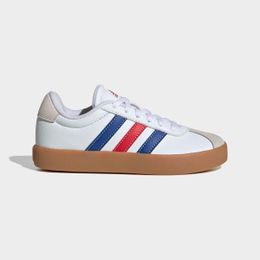 Kinder Sneaker "VL COURT 3.0", adidas Sportswear, Gr. 39, wei&szlig;, Leder, Synthetik, Schuhe, inspiriert vom Design des adidas samba, f&uuml;r Kinder &