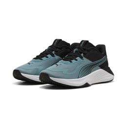Puma Damen Trainingsschuh "PWR Hybrid Trainingsschuhe Erwachsene", Gr. 46baltic sea blau lux lime schwarz gr&uuml;n, Obermaterial: Textil, Synthetik;