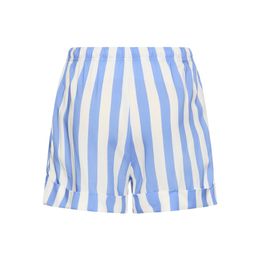s.Oliver Damen Pyjamashorts, Gr. 32, blau, Web, Obermaterial: 100% Viskose, gestreift, Hosen, mit breitem Aufschlag am Saum
