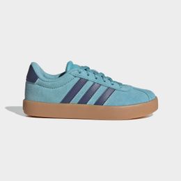 M&auml;dchen Sneaker "VL COURT 3.0", adidas Sportswear, Gr. 32, blau, Leder, Synthetik, Schuhe, inspiriert vom Design des adidas Handball Spezial