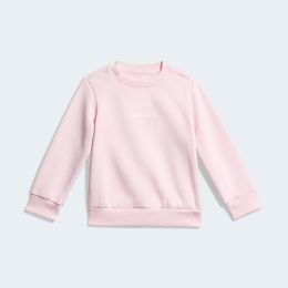 M&auml;dchen Trainingsanzug "I LIN FL JOG"clear pink, wei&szlig;, Gr. 74, adidas Sportswear, Obermaterial: 70% Baumwolle, 30% Polyester, Sportanz&uuml;ge
