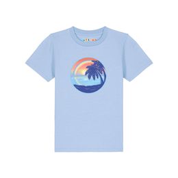 Watabout.kids T-Shirt 'Sunset Rainbow ' Jungen Gr&ouml;&szlig;e 104 blau / hellblau / gelb / dunkelorange