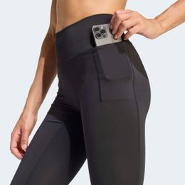 Damen Trainingstights "OPTIME WORKOUT FULL LENGTH LEGGINGS", schwarz, Gr. M, adidas Performance, Obermaterial: 73% Polyester, 27% Elasthan, Hosen