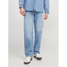 Jack & Jones JACK & JONES Herren Loose-fit-Jeans "JJIEDDIE JJORIGINAL MF 710", blau, Gr. 32, Abriebeffekte, Denim/Jeans, Obermaterial: 100% Baumwolle, Jeans