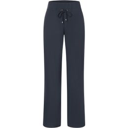 MAC Damen Stoffhose "EASY WIDELEG", blau, Gr. 46, unifarben, Web, Obermaterial: 77% Polyamid, 23% Elasthan, Hosen, sehr elastische Qualit&auml;t,