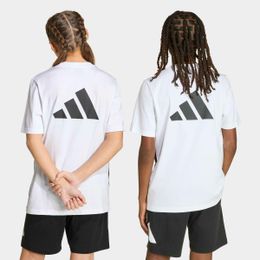 Jungen T-Shirt "J CB T"wei&szlig;, schwarz, grau six, Gr. 140, adidas Sportswear, Obermaterial: 100% Baumwolle, Shirts