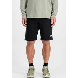 Herren Shorts "Basic Short SL II", schwarz, Gr. L, Alpha Industries, bedruckt, Web, Obermaterial: 80% Baumwolle, 20% Polyester, Hosen,