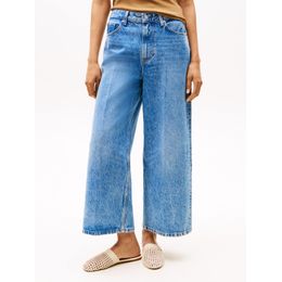 Tommy Hilfiger Damen Weite Jeans "WIDE LEG HW LOU"ali, Gr. 27, unifarben, Denim/Jeans, Obermaterial: 57% Baumwolle, 43% Lyocell, Jeans, mit
