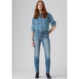 Levi's LEVI'S Damen Gerade Jeans "314 Shaping Straight", blau, Gr. 29, Denim/Jeans, Obermaterial: 80% Baumwolle, 19% Polyester, 1% Elasthan, Jeans, mit