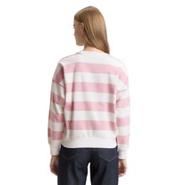 Damen Sweatshirtsoft rose wei&szlig; stripe, Gr. S, Tom Tailor Denim, Sweatware, Obermaterial: 100% Baumwolle, Sweatshirts, aus weicher Baumwolle