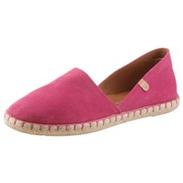 VERBENAS Damen Espadrille "CARMEN SERRAJE", Gr. 41, pink, Veloursleder, Schuhe, Schlupfschuh, Sommerschuh, Loafer mit typischem Jute-Rahmen