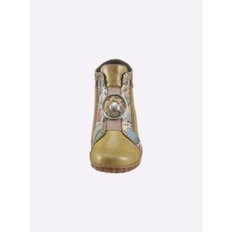 Gemini Damen Stiefelette, Gr. 41, gr&uuml;n, Glattleder, Schuhe