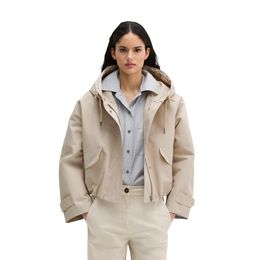 Marc O'Polo Outdoorjacke MARC O'POLO "aus Cotton-Nylon-Mix", Damen, Gr. 44, beige (linen beige), Obermaterial: 75% Baumwolle, 25% Polyamid. Futter: 100% Polyester, unifarben, loose fit, Jacken Outdoorjacke