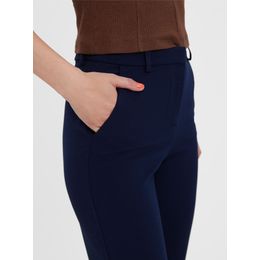 V&eacute;ro Moda VERO MODA Damen Anzughose "VMZAMIRA MW SLIM STRAIGHT PANT NOOS", blau, Gr. XS, unifarben, Web, Obermaterial: 95% Polyester, 5% Elasthan, Hosen,