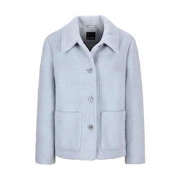 GOLDNER Damen Kurzjacke "Flauschige Winterjacke mit Hemdkragen", grau, Gr. 48, Obermaterial: 63% Polyamid PA. 37% Polyester PES., Jacken, Mit