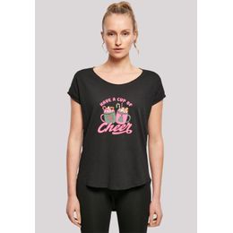 F4NT4STIC Damen T-Shirt "Have a Cup of Cheer Weihnachten", schwarz, Gr. XS, Obermaterial: 100% Baumwolle, Shirts, Premium Qualit&auml;t,