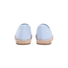 Tommy Hilfiger Damen Espadrille "FLAG CANVAS ESPADRILLE", Gr. 40, blau, Baumwolle, unifarben, Schuhe, Slipper, Flats, Bequemschuh, Jutebezug und