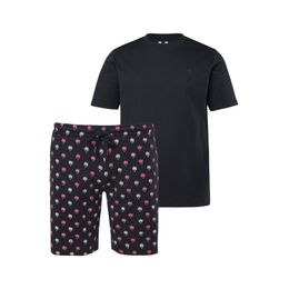 Men Plus Pyjama kurz Herren Gr&ouml;&szlig;e 4XL pink / rosa / schwarz