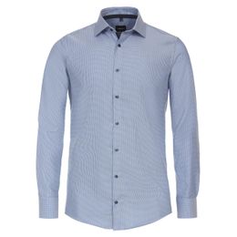Venti Herren Businesshemd "Venti Businesshemd Langarm uni", blau, Gr. 41, unifarben, 100% Baumwolle, Hemden