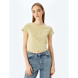 KOTON T-shirt Damen Gr&ouml;&szlig;e S hellbeige