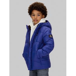 Jungen Winterjacke "ESSENTIAL PUFFER JACKET", blau, Gr. 12, Calvin Klein Jeans, Web, Obermaterial: 100% Polyester. Futter: 100% Polyester.