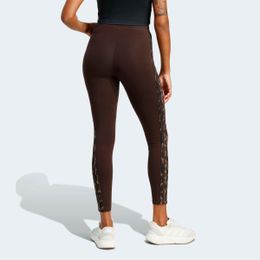 Damen Leggings "W AOP LEG INFIL", braun, Gr. XS, adidas Sportswear, Obermaterial: 90% Baumwolle, 10% Elasthan, Hosen