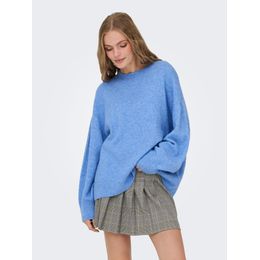Jacqueline de Yong JDY Damen Strickpullover "JDYSONJA L/S O-NECK PULLOVER KNT NOOS", blau, Gr. XL, meliert, Strick, Obermaterial: 57% Polyester, 26% Polyacryl, 14%