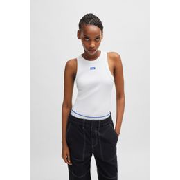 Hugo Damen Tanktop "Easy Tank", wei&szlig;, Gr. XS, unifarben, Feinripp, Obermaterial: 96% Baumwolle, 4% Elasthan, Tops, Stretch-Baumwolle, Slim Fit