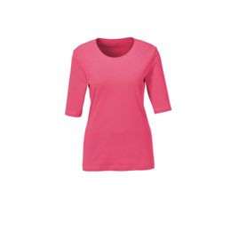 GOLDNER Damen Kurzarmshirt "Basic T-Shirt aus reiner Baumwolle", rot, Gr. 38, Obermaterial: 100% Baumwolle CO., Shirts, Ziern&auml;hte aus Glanzgarn am
