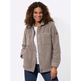 Casual Looks Damen Langjacke, grau, Gr. 46, unifarben, 100% Polyester, Jacken