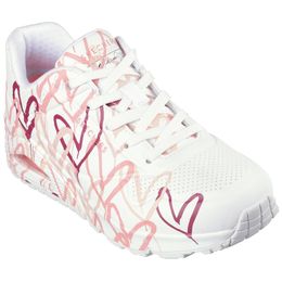 Skechers Damen Wedgesneaker "UNO-SPREAD THE LOVE", Gr. 37, rosa, Lederimitat, kontrastfarbene Details, Schuhe, Freizeitschuh, Halbschuh, Schn&uuml;rschuh