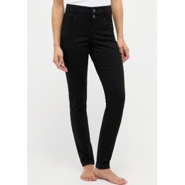 Angels Damen Slim-fit-Jeans "SKINNY BUTTON", schwarz, Gr. 34, Denim/Jeans, Obermaterial: 92% Baumwolle, 6% Polyester, 2% Elasthan, Jeans