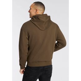 Hugo Herren Kapuzensweatjacke "Nadarasi", braun, Gr. M, Sweatware, Obermaterial: 100% Baumwolle, Sweatjacken, mit Logo-Badge