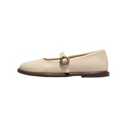 Fly London Damen Riemchenballerina "Fly London Ballerinas Leder", Gr. 36, beige, Leder, Schuhe