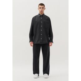 Herren Jeanshemd "Studio", schwarz, Gr. S, STUDIO SEIDENSTICKER, unifarben, 100% Baumwolle, Hemden, Oversized Langarm Kentkragen Uni