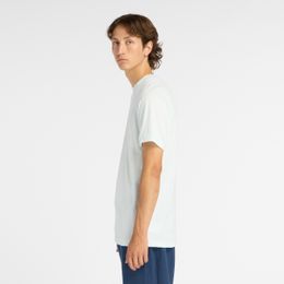 New Balance Herren T-Shirt "SPORT ESSENTIALS LOGO T-SHIRT", wei&szlig;, Gr. M, Obermaterial: 100% Baumwolle, Shirts, sportliches T-Shirt, Kurzarmdesign,