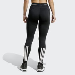Trainingstights adidas Performance "HYPERGLAM 3-STRIPES FULL LENGTH LEGGING", Damen, Gr. L, N-Gr, schwarz, normal, gr., Obermaterial: 85% Polyester, 15% Elasthan, Hosen