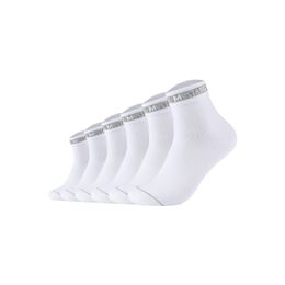 Mustang Herren Kurzsocken "Socken Casual Organic Cotton Quarter 6-Pack 6er Pack", Gr. 39, wei&szlig;, Obermaterial: 73% Baumwolle CO. 23% Polyester PES. 2%