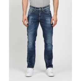 Gang Herren 5-Pocket-Jeans "94NICO", blau, Gr. 34, Denim/Jeans, Obermaterial: 90% Baumwolle, 8% Polyester, 2% Elasthan, Jeans, in zwei verschiedenen