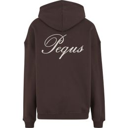 PEQUS Damen Kapuzensweatshirt "PEQUS PEQUS Handwritten Logo Hoodie"braun, Gr. XXL, 100% Baumwolle, Sweatshirts