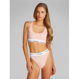 Damen Slip "HIGH LEG BIKINI SLIP", Calvin Klein Underwear, Gr. XS, rosa, Jersey, Obermaterial: 53% Baumwolle, 35% Modal, 12% Elasthan, unifarben,
