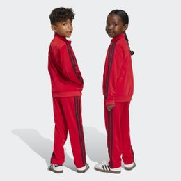 M&auml;dchen Trainingsanzug "FIREBIRD"better scarlet, schwarz, Gr. 104, adidas originals, Obermaterial: 100% Polyester, Sportanz&uuml;ge, f&uuml;r Kinder,