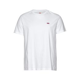 Levi's LEVI'S Herren T-Shirt "ORIGINAL HM TEE", wei&szlig;, Gr. L, unifarben, Jersey, Obermaterial: 100% Baumwolle, Shirts, mit Logo Print