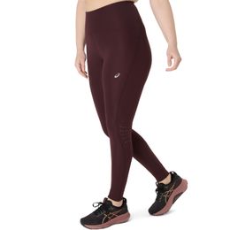 asics Damen Lauftights "ROAD HIGH WAIST TIGHT"schwarz currant, Gr. S, Obermaterial: 78% Polyester, 22% Elasthan, Hosen, mit mehreren Taschen,