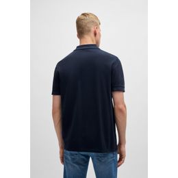 BOSS Orange Herren Poloshirt "Prime Regular Fit", blau, Gr. M, unifarben, Jersey, Obermaterial: 100% Baumwolle, Shirts, Cotton Pique Polo aus 100%